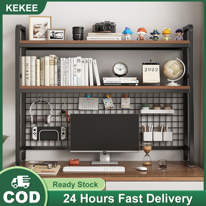 2 Layer Desktop Rack Bookshelf Multi-layer Storage Shelf Rak Buku ...