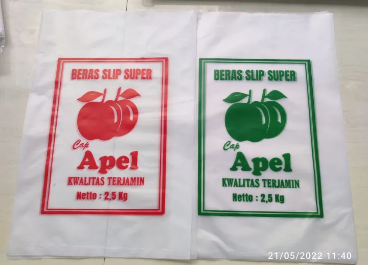 Plastik beras 2,5 kg cap Apel isi 100 lembar (HD 05) | Lazada Indonesia