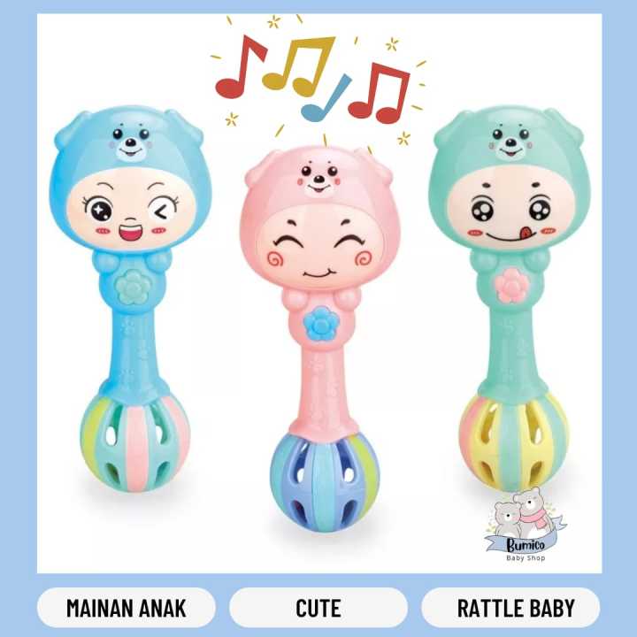 Rattle Bayi Cute Face Bear Mainan Bayi Kerincing | Lazada Indonesia