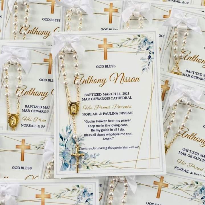 Mini Rosari Souvenirs for All kinds of Occasion with names of Ninong ...