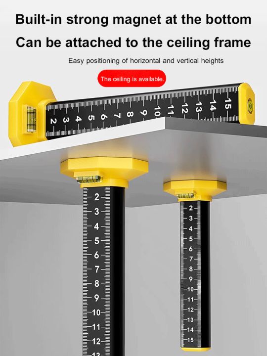 Magnetic model ruler tool upgrade level meter ceiling high ruler light ...