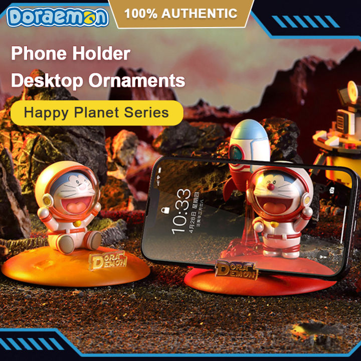 100% Authentic Doraemon Phone Holder Desktop Ornaments Phone Stand ...