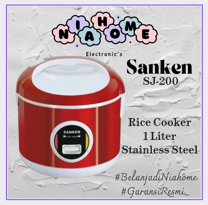 Sanken SJ-200 Rice Cooker 1 Liter Panci Stainless Steel | Lazada Indonesia