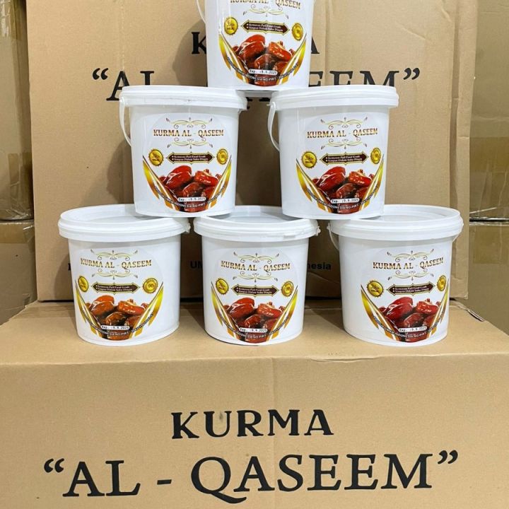 KURMA AL-QASEEM KEMASAN EMBER 400GR HALAL DAB BERGIZI DENGAN KURMA ...