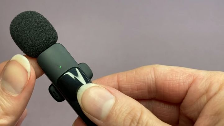 Topspot Pengurangan kebisingan Lavalier Mikrofon Clip Wireless Mic Zoom ...