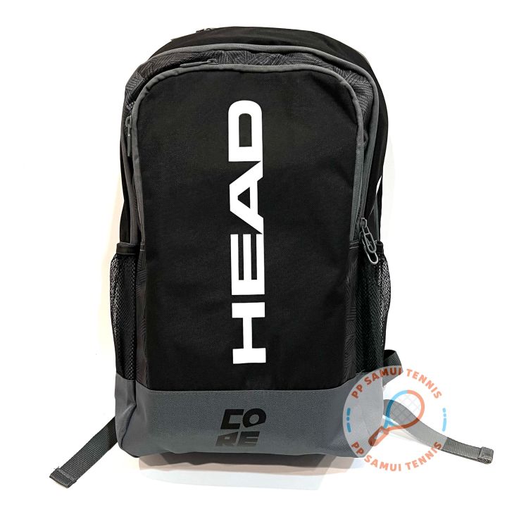 [มีส่วนลด] กระเป๋า เทนนิส tennis bag Head Core Backpack สีเทาดำ ของแท้ ...