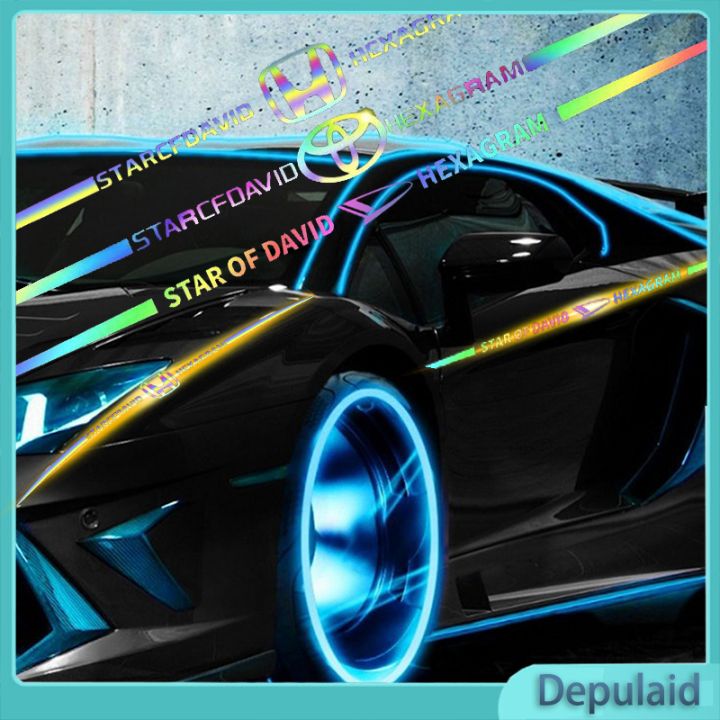 Stiker Laser Mobil 3D Hologram Stiker Bumper Hexagram Sticker Car LOGO ...