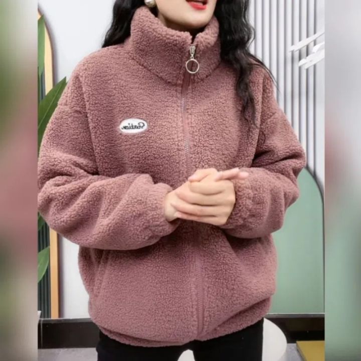 Affordable Thickened Fleece Jacket for Women Autumn Winter Large Size ...