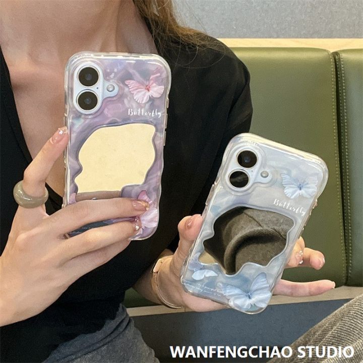 เคสโทรศัพท์ลายผีเสื้อแบบสะท้อนแสงสำหรับ Apple iPhone 16 pro Max รุ่น ...