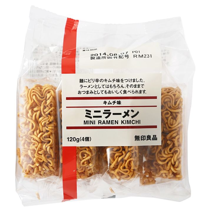 Muji mini ramen มาม่ามูจิ รสกิมจิ🍜แพค 4ห่อ | Lazada.co.th