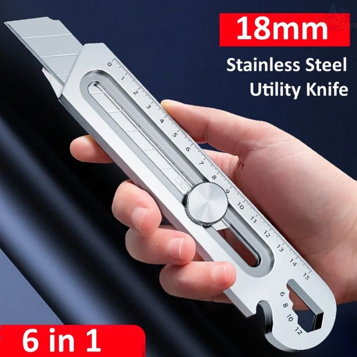 6 In 1 Multi-Function Stainless Steel Utility Knife Tail Break Design ...