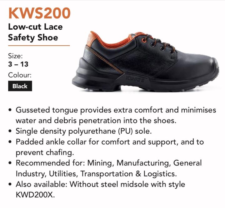 KINGS SAFETY SHOES NEW MODEL KWS200 | Lazada