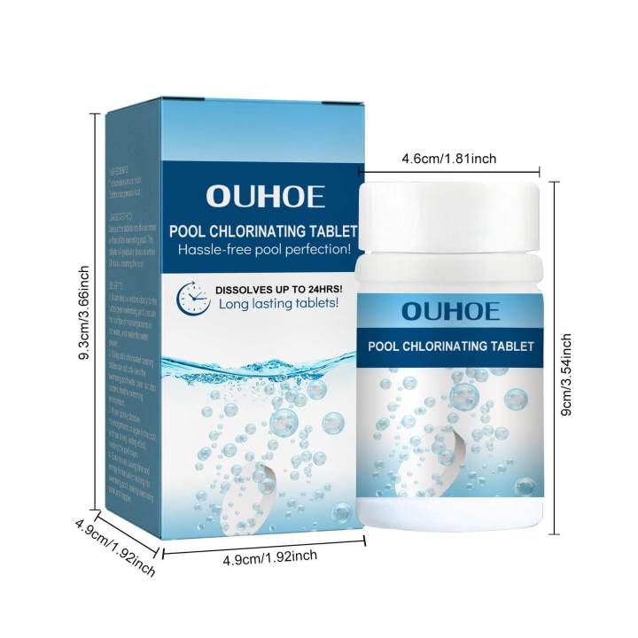 Swimming pool chlorination tablets water cleaning deodorizing instant ...