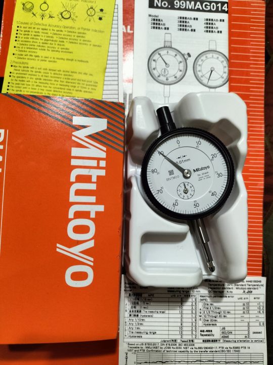MITUTOYO DIAL INDICATOR RANGE 10MM (0.01mm) MODEL:2046A | Lazada PH