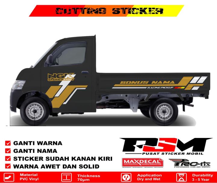 CUTTING STICKER PICKUP GRANMAX HITAM | Lazada Indonesia