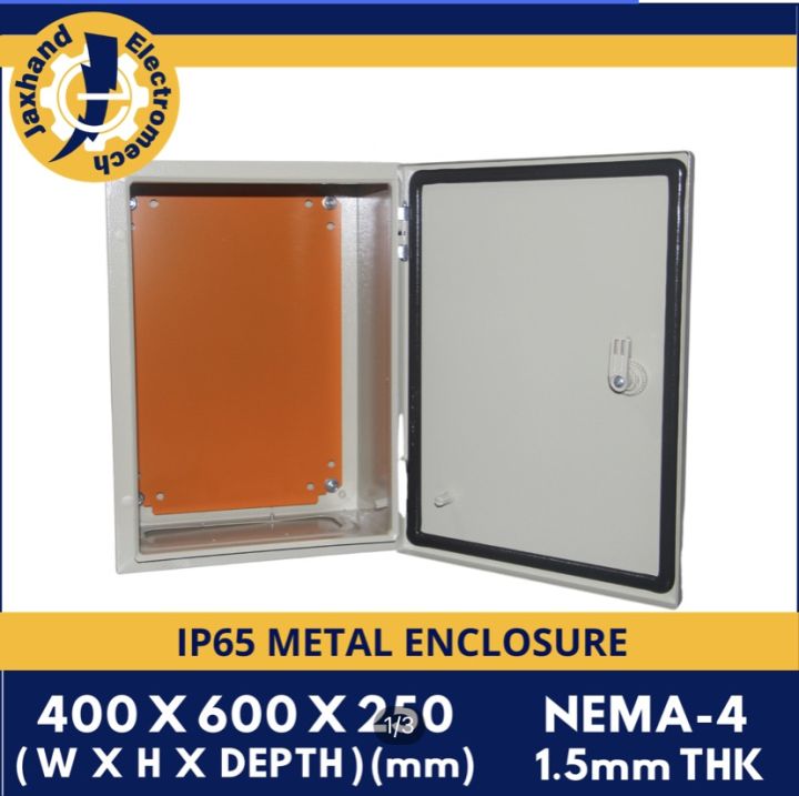 Metal Enclosure 400mm(W) X 600mm(L) X 250mm(D), IP65 (16" x 24" x 10 ...