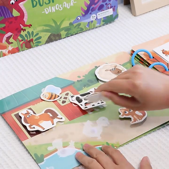 Quiet Book Busy Book With Velcro Montessori Early Learning Educational ...