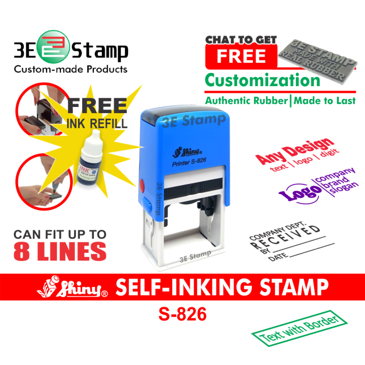PRE-ORDER Shiny 826 / S826 / S-826 Self inking Heavy Duty Stamp BLANK ...