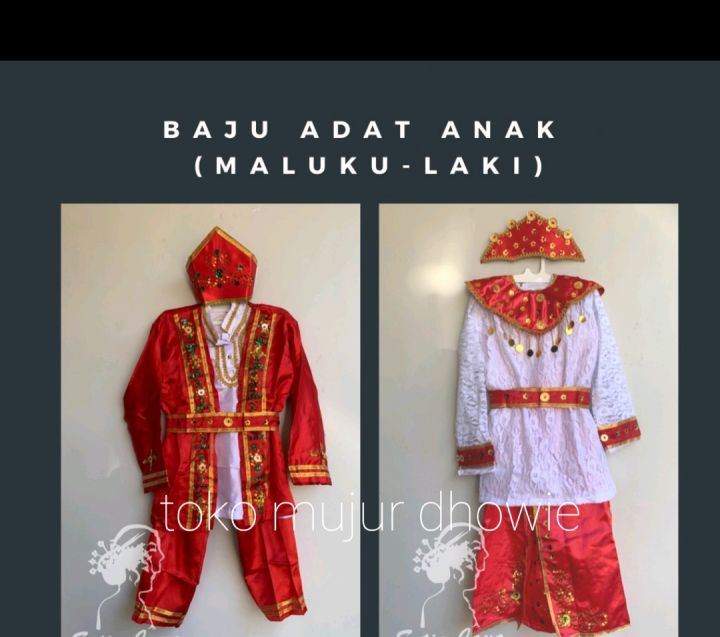 Baju Adat Ambon Anak #Baju Adat Maluku Anak #Kostum Baju Tradisional ...