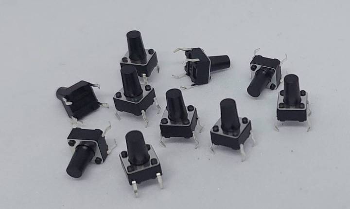 ( ชุด 10 ตัว ) Micro switch 4 pins , ไมโครสวิตซ์ แบบ 4 ขา ,Tact Switch ...
