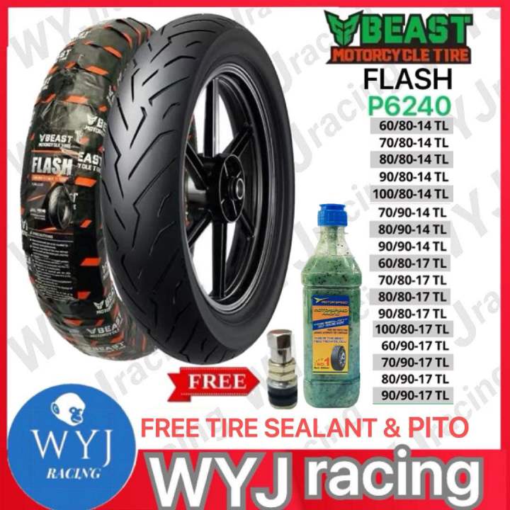 BEAST FLASH/P6240 TUBELESS TIRE BY 14/17 For Motorcycle Gulong | Lazada PH