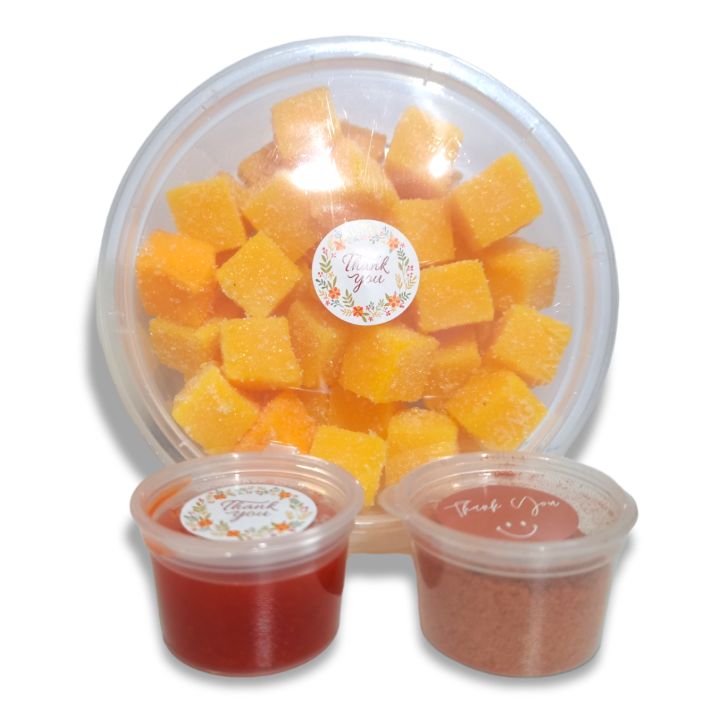 D&J Sweet Gummy Mango Cubes | Chamoy Sauce | Kiamoy Chili Powder ...