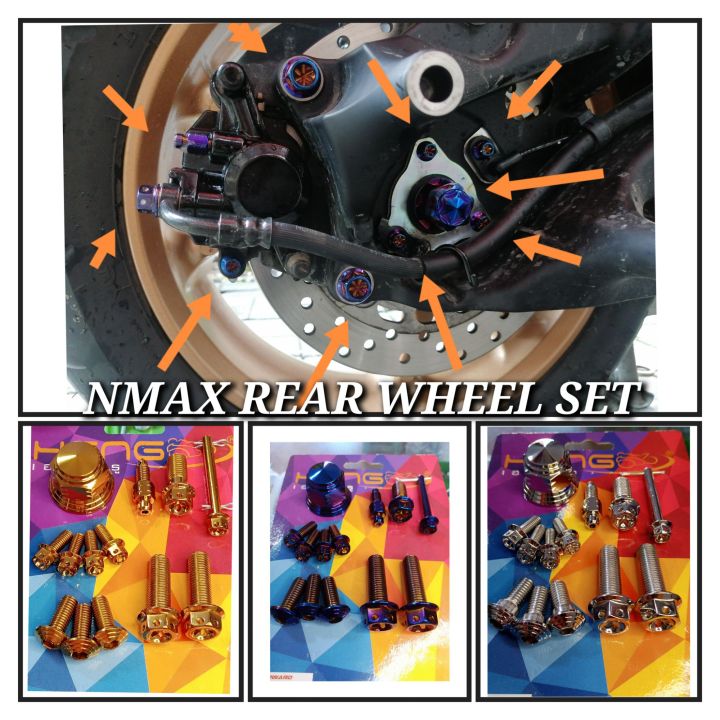 HENG REAR WHEEL BOLT SET FOR NMAX V1 AND V2 | Lazada PH