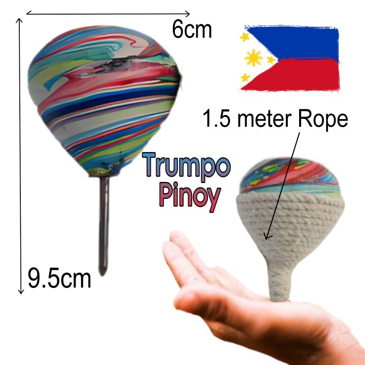 Trumpo with Tali (Wood) Spinning tops Traditional game for kids | Lazada PH