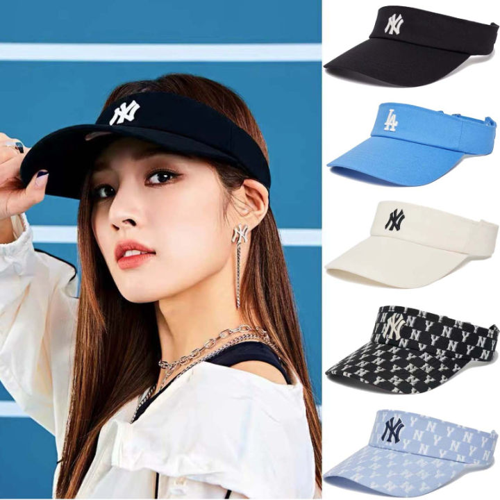 【MLB】NY/LA Empty Top Sun Protection Hat for Women's Summer UV ...