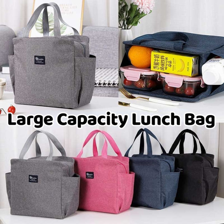 Thermal Lunch Bag Foldable Insulated Portable Zipper Thermal Waterproof ...