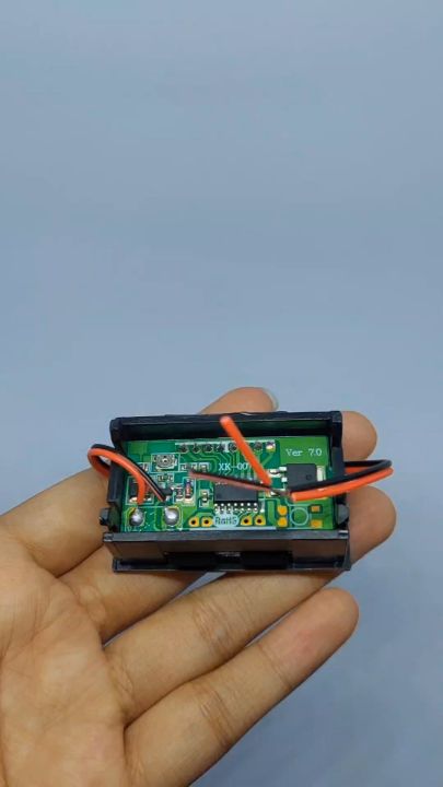 DUAL DISPLAY Voltmeter + Battery Indicator DC 10,2V-13,2V With Frame | Lazada Indonesia