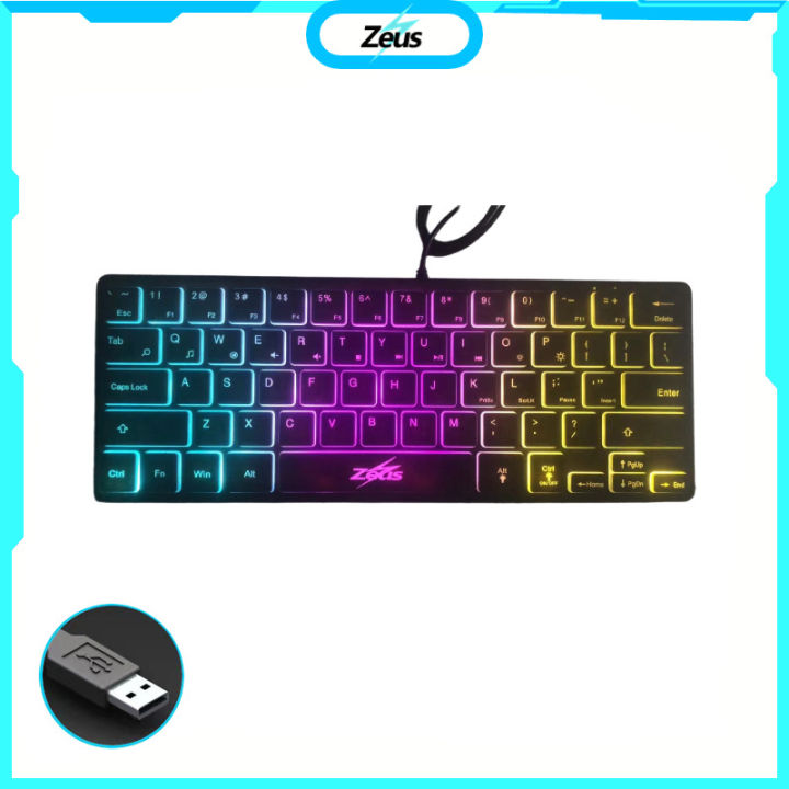 Zeus Z-920 RGB Gaming Keyboard - 64 Keys Keypad / Keyboard Multi Color ...