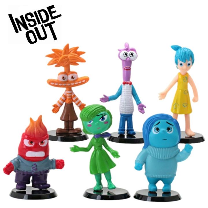 6pcs Inside Out 2 Figure Anime Joy Sadness Angry Action Figurine Fear ...