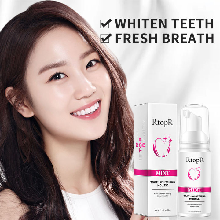 RtopR Teeth Cleansing Whitening Mousse Removes Stains Teeth Whitening ...
