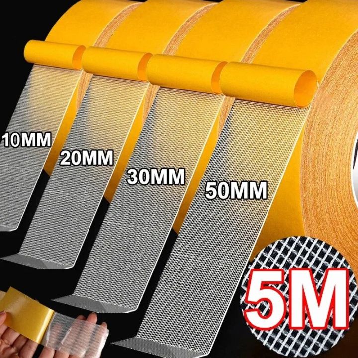 5M Double Sided Tape High Viscosity Grid Fiber Transparent Double Sided ...