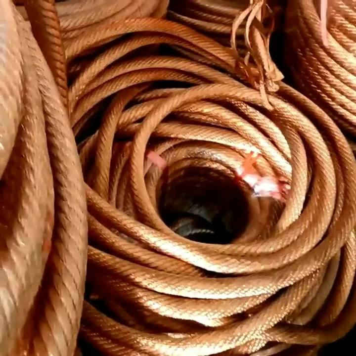 Braided Copper Wire Drain Cable Electric Stranded Round Bare Spiral Flexible Grounding Lead ...