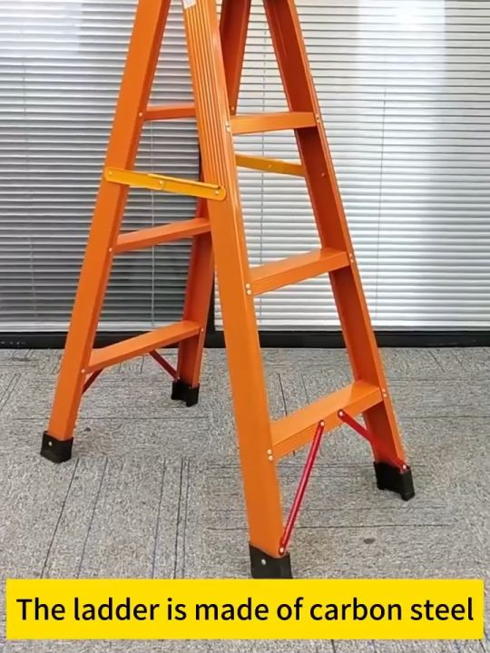 ladder Folding ladder herringbone ladder indoor orange multifunctional ...