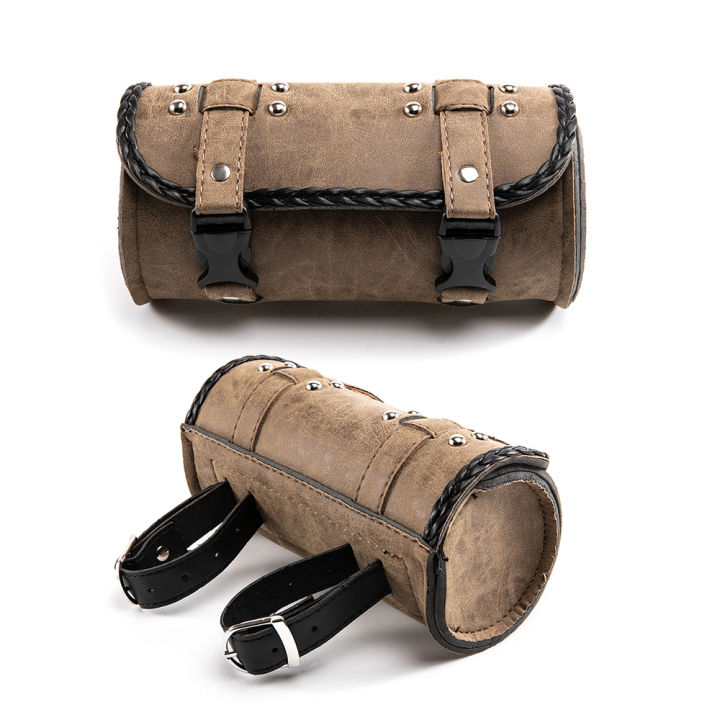 Universal Motorcycle Tool Bag Front Fork Handlebar Saddlebag Roll ...
