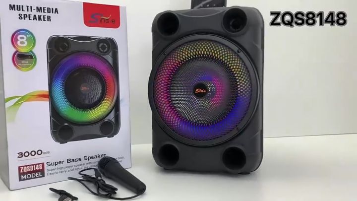 Loa Bluetooth ZQS-8148 hot với mẫu RGB đèn lồng, loa Bluetooth ZQS-8148 thêm sôi động cho tiệc ...
