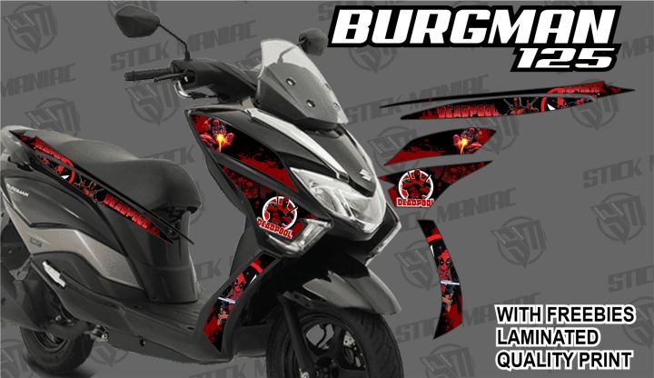 Suzuki burgman 125 decals sticker, Laminated | Lazada PH