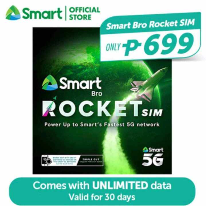 ROCKET SIM 5G UNLI DATA 30 DAYS FRESH SEALED | Lazada PH