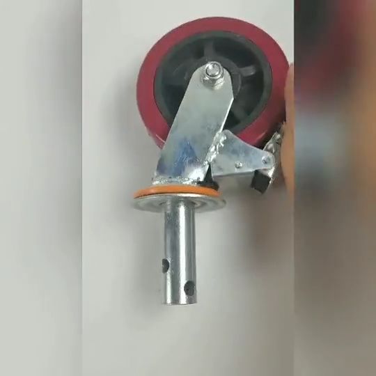 6 inch Long Pole Heavy Duty Scaffolding Caster Wheel Scaffolding Rubber ...