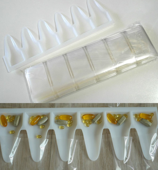1200 DIY Multi Dose Seal Bag w Tray Disposable Pill Pouch Medication ...