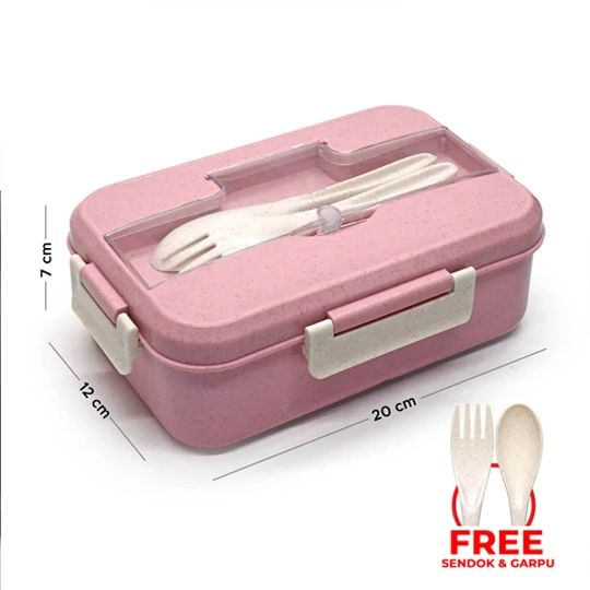 SPEEDS Kotak Makan Tempat Makan Lunch Box 3 Layer Dengan Sendok Garpu ...