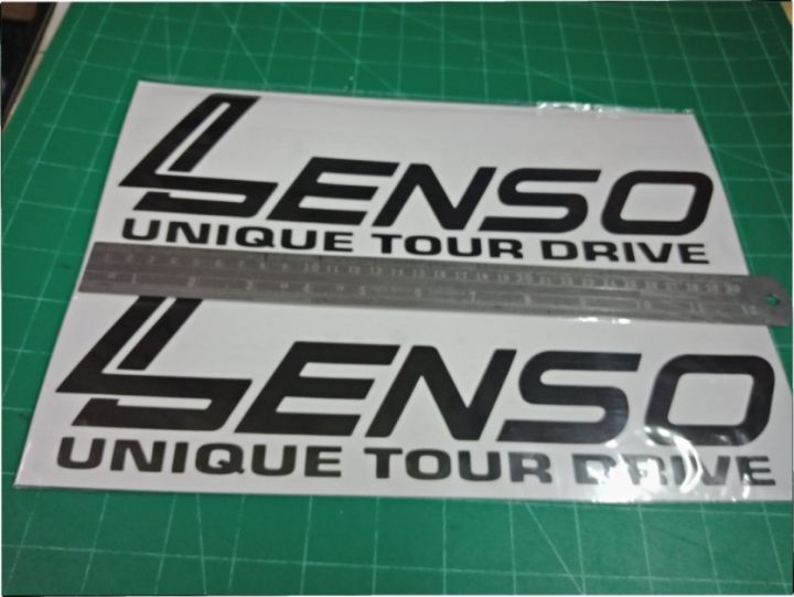 LENSO(2ชิ้น) สติ๊กเกอร์แต่งรถแบบตัดสีเดียว สำหรับติดข้างกระบะทุกยี่ห้อ ...