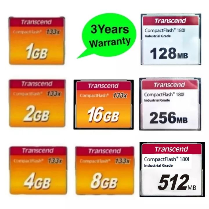 CF CARD(สำหรับเครื่องCNC)CompactFlash Transcend 128MB ,256MB ,512MB ,1GB ,2GB ,4GB ,8GB,16GB ...