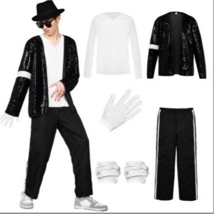 Classic Michael Jackson Performance Costume Set for Men And Women ...