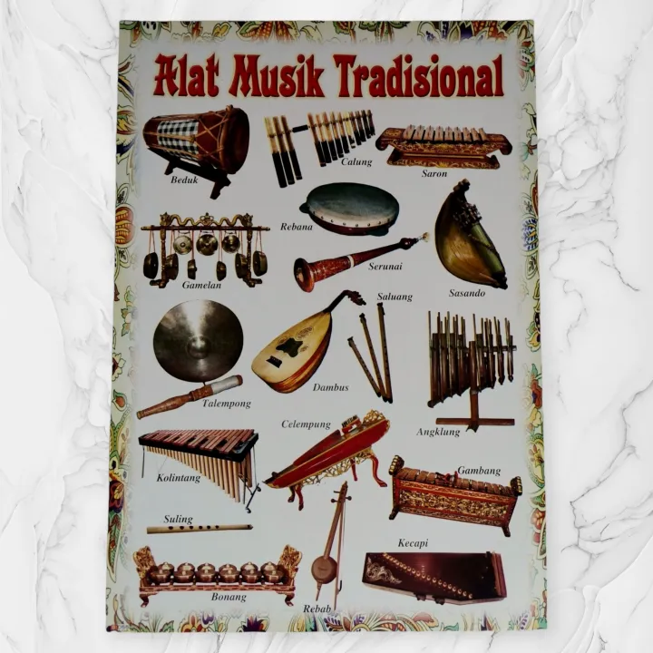 Poster Edukasi Anak Gambar Alat Musik Tradisional | Lazada Indonesia