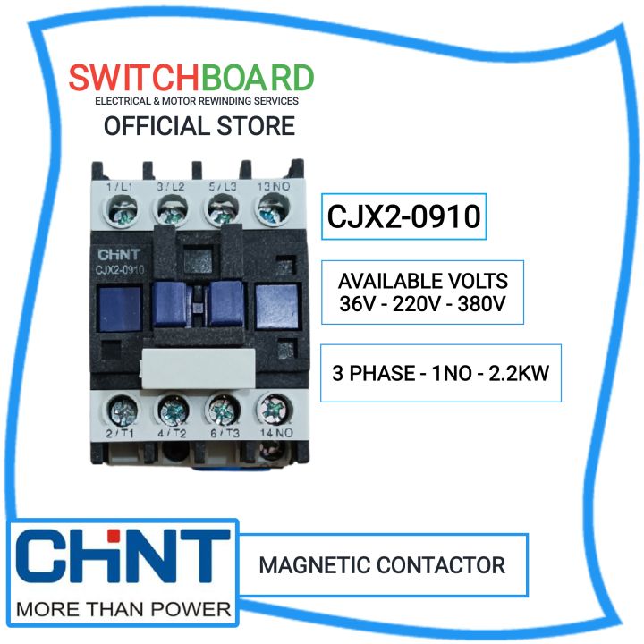 CHINT Magnetic Contactor - CJX2-0910 - 1NO - 2.2KW | Lazada PH