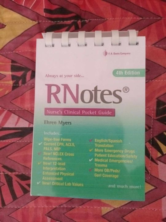 Pocket Nursing Notes (Rnotes 4th edition) | Lazada PH